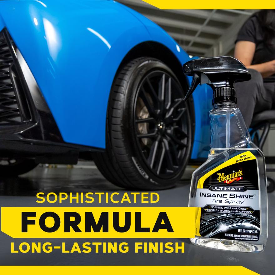 Meguiar’s Ultimate Insane Shine Tire Spray - Premium Tire Dressing with ...