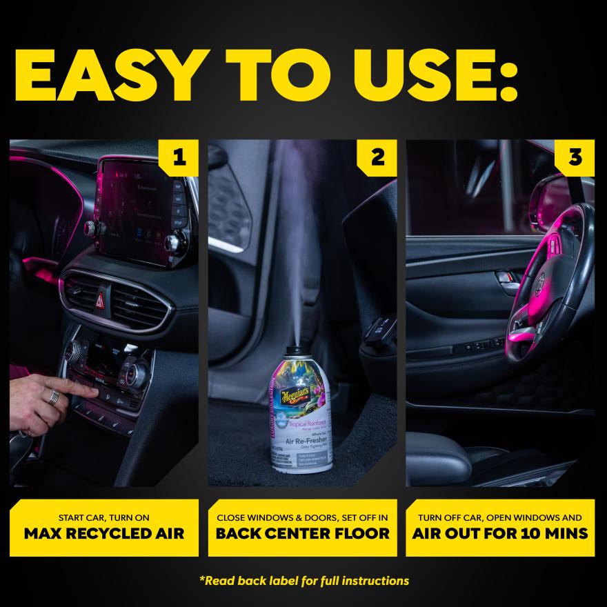 Meguiar's Car Air Refresher Odor Fighting Mist – Tropical Rainforest ...