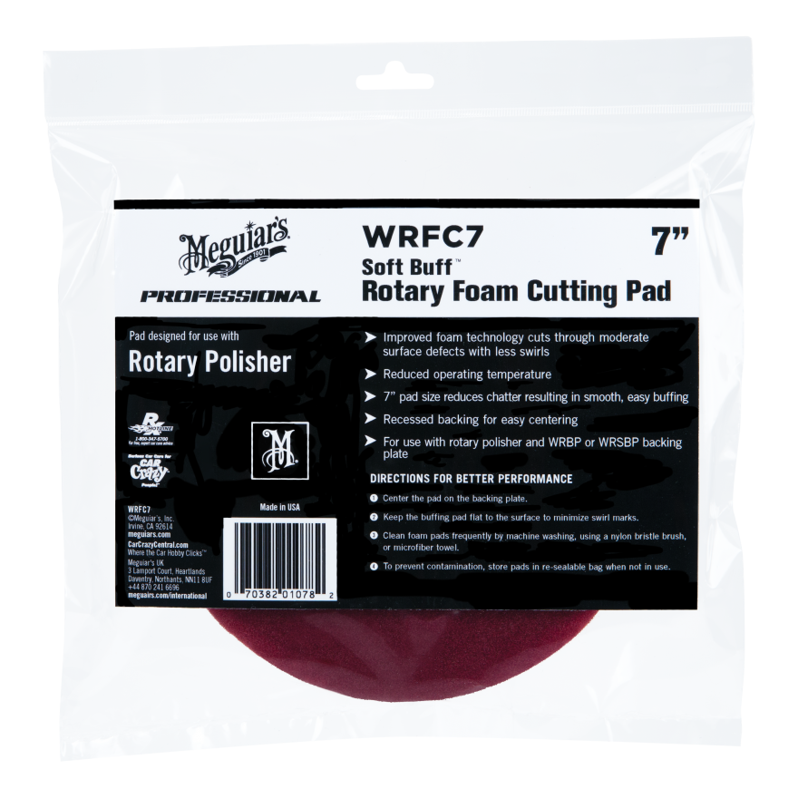 Meguiar's® 7" Soft Buff Rotary Foam Cutting Pad, WRFC7 | Meguiar's
